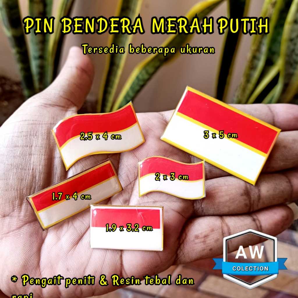 Jual PIN BENDERA MERAH PUTIH ( Berbagai Ukuran ) | Shopee Indonesia