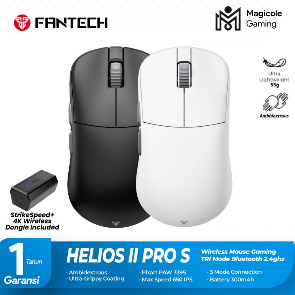 Jual Fantech Helios II PRO S 8K 4K XD3 v3 Wireless Mouse Gaming TRI ...