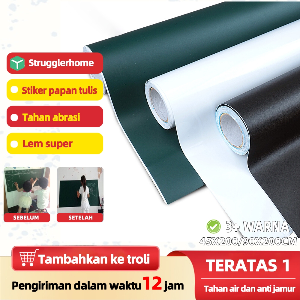 Jual 【strugglerhome】sticker papan tulis white board papan tulis hitam ...