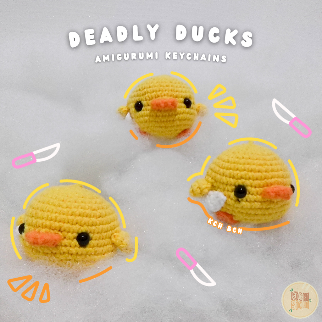 Jual (Deadly Ducks) Amigurumi Crochet Bebek Duck You Knife Gantungan ...