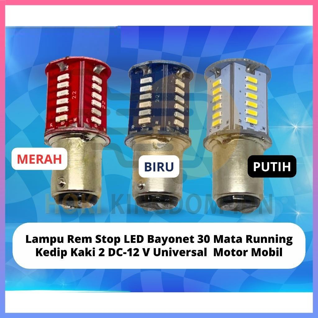 Jual Lampu LED Rem Stop 30 Mata Running Kedip AC DC // Mobil Motor ...