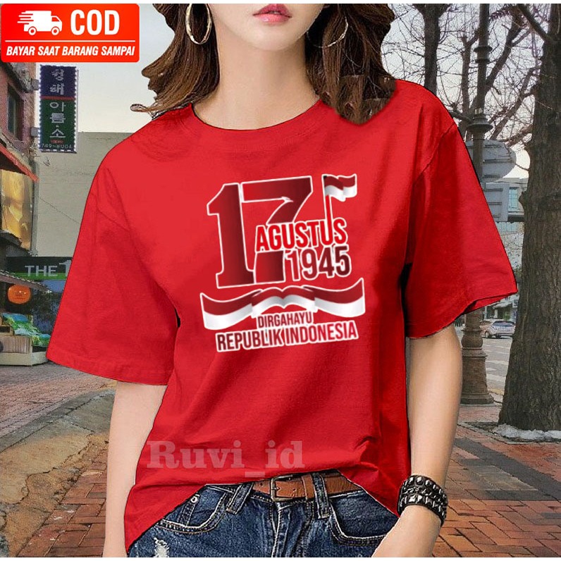 Jual KAOS 17 AGUSTUS / BELI 3 GRATIS HEADSET EXTRA BAS / KAOS HUT RI 1945 / KAOS INDONESIA ...