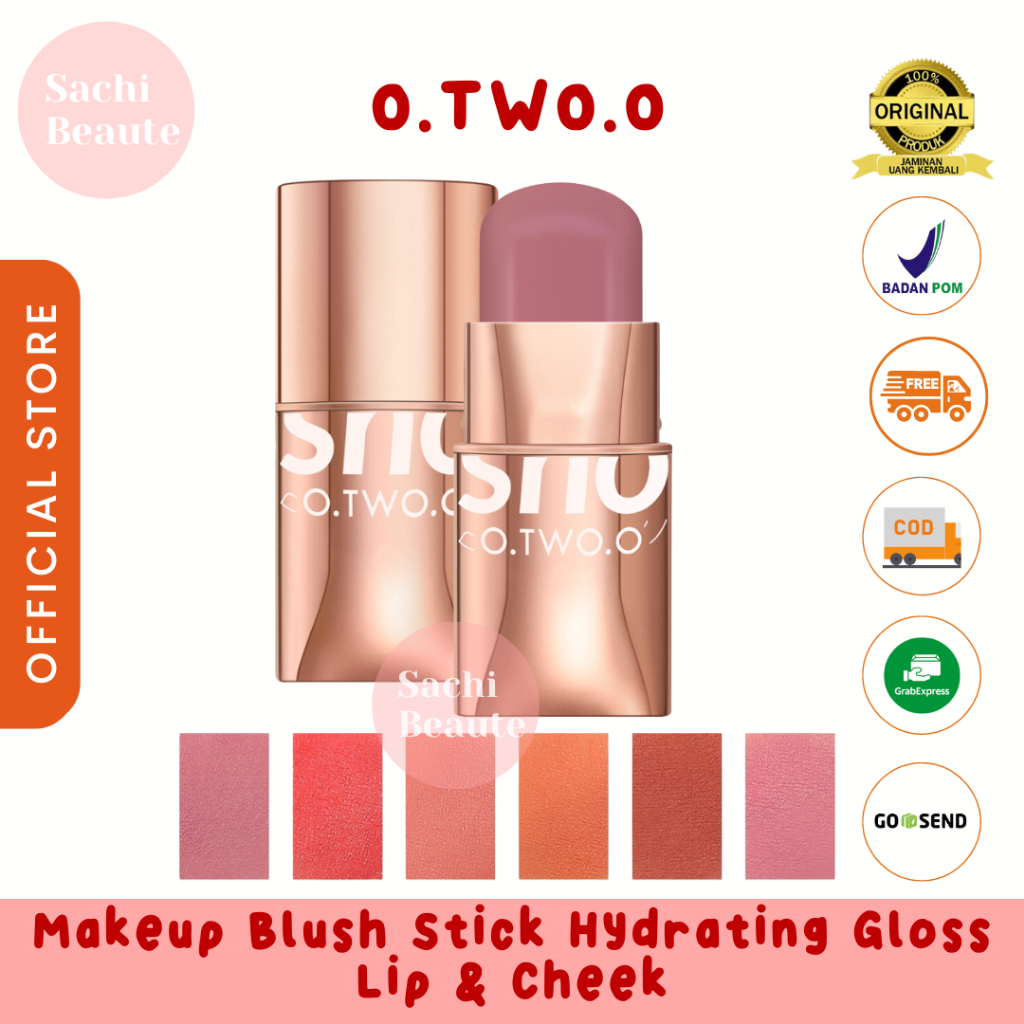 Jual O.TWO.O OTWOO BPOM Makeup Blush Stick Hydrating Gloss Lip & Cheek ...