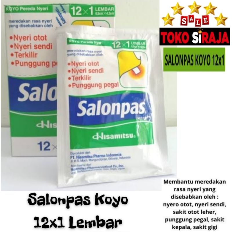 Jual SALONPAS KOYO PUTIH 12 LEMBAR / KOYO TEMPEL / KOYO SALON PAS ISI ...