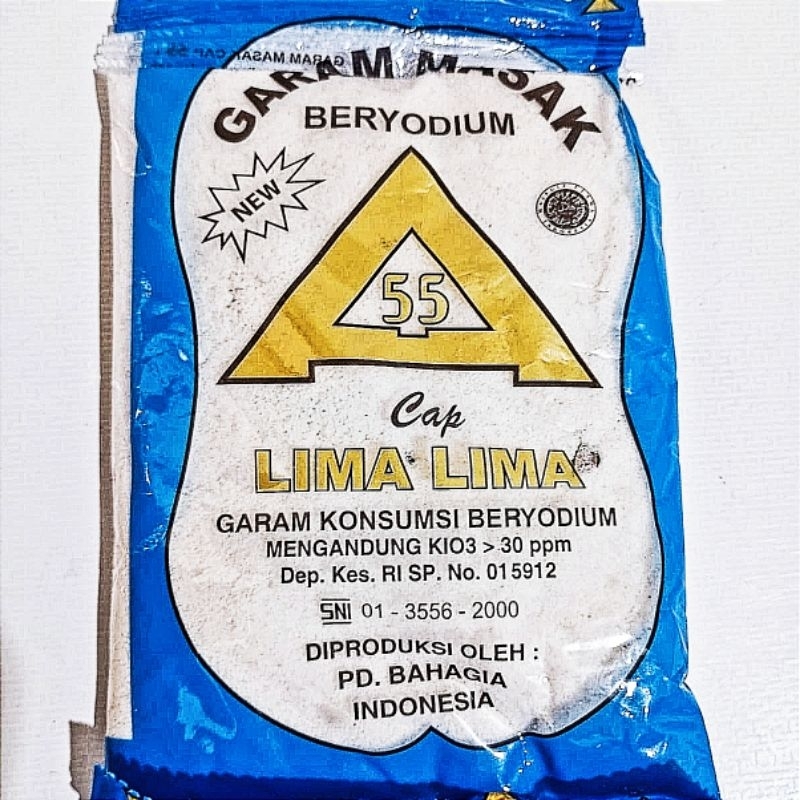 Jual Garam Dapur/Garam Masak/Garam Beryodium lima lima 100 gr | Shopee ...