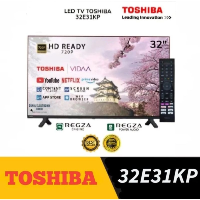 Jual SMART TV 32 INCH TOSHIBA 32E31KP LED TV DIGITAL 32" TOSHIBA internet HD 32E31 | Shopee ...
