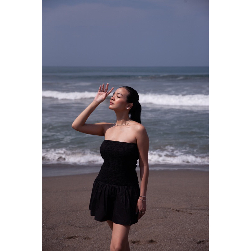 Jual [LAC] KOV19 Lou Smocked Cotton Mini Dress | KOVE X GITTA | Mini ...