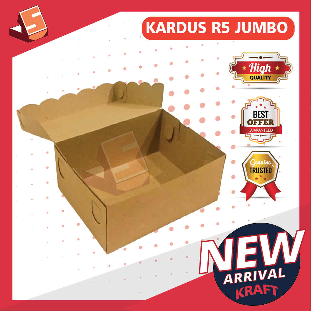 Jual KARDUS R5 JUMBO 310 GSM / DOS JAJAN ISI 5 / KARDUS KRAFT / Kardus ...