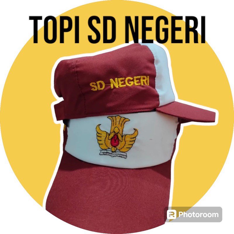 Jual Topi SD Negeri/Topi SD Negeri Anak Sekolah/Topi SD Negeri Sekolah ...