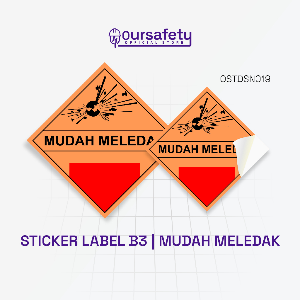 Jual Stiker B3 - Mudah Meledak - Label Keamanan Bahan Berbahaya ...