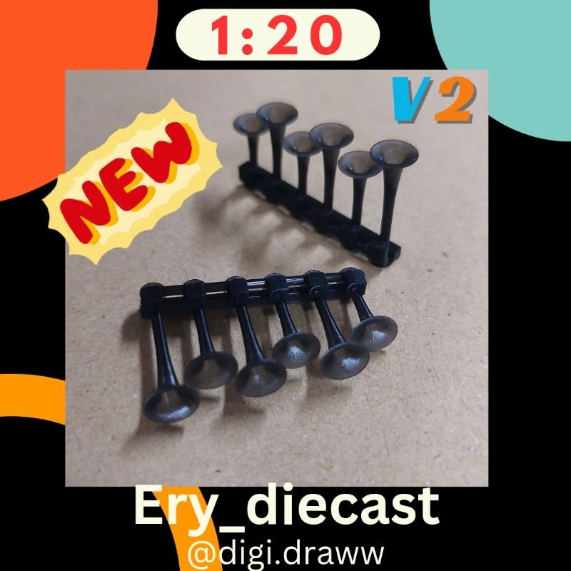 Jual miniatur basuri (ver.2) corong klakson telolet bus bahan resin ...