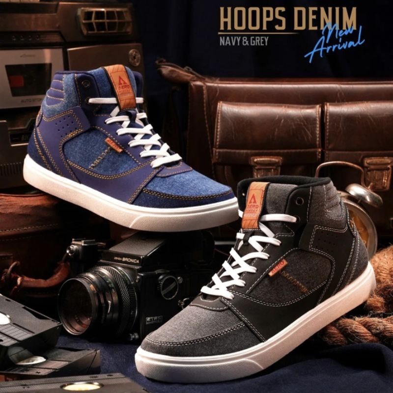 Jual Aerostreet Hoops High Denim - Sepatu Sneakers Casual ORIGINAL ...