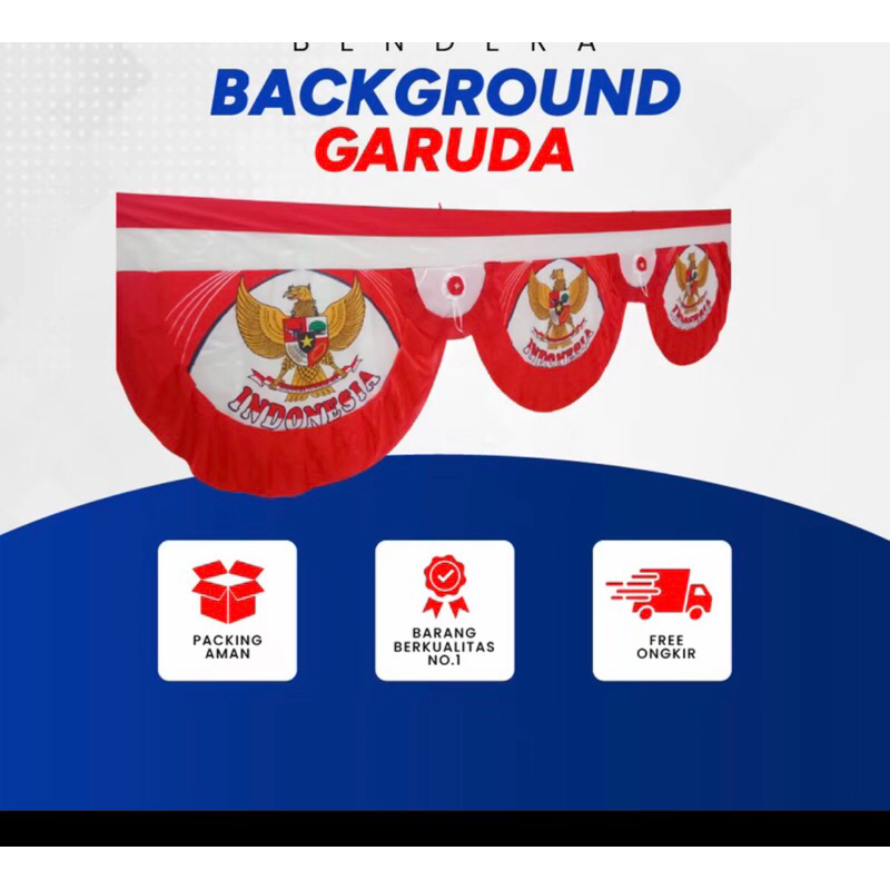 Jual BENDERA BACKGROUND GARUDA/BENDERA BACKGROUND GARUDA 10GELOMBANG ...