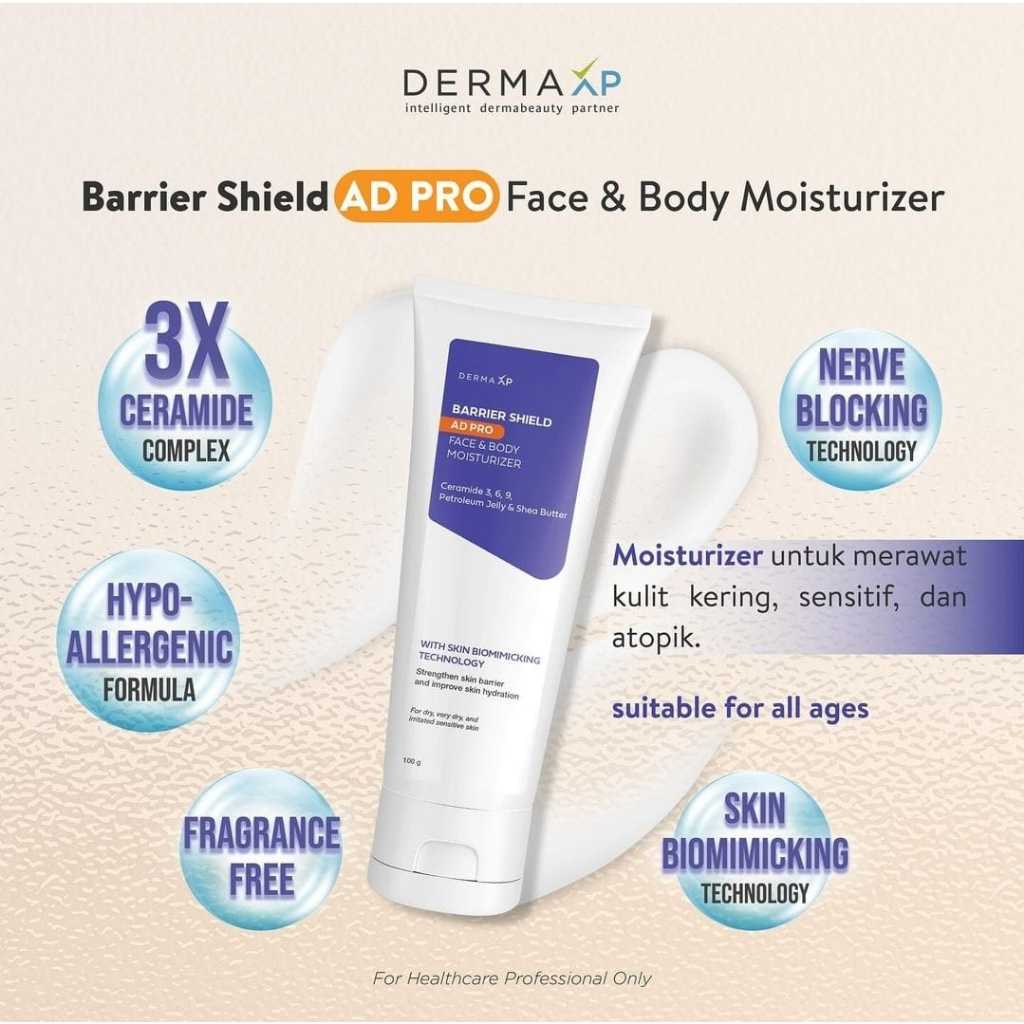 Jual Derma Xp Barrier Shield AD Pro Face & Body Moisturizer 100g Hypoallergenic Ceramide ...