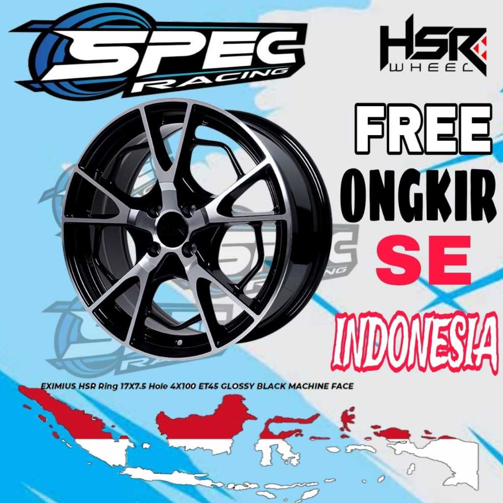 Jual Pelek Mobil Racing Hsr Eximius R17 Untuk Jazz Nova Freed Rio Genio ...
