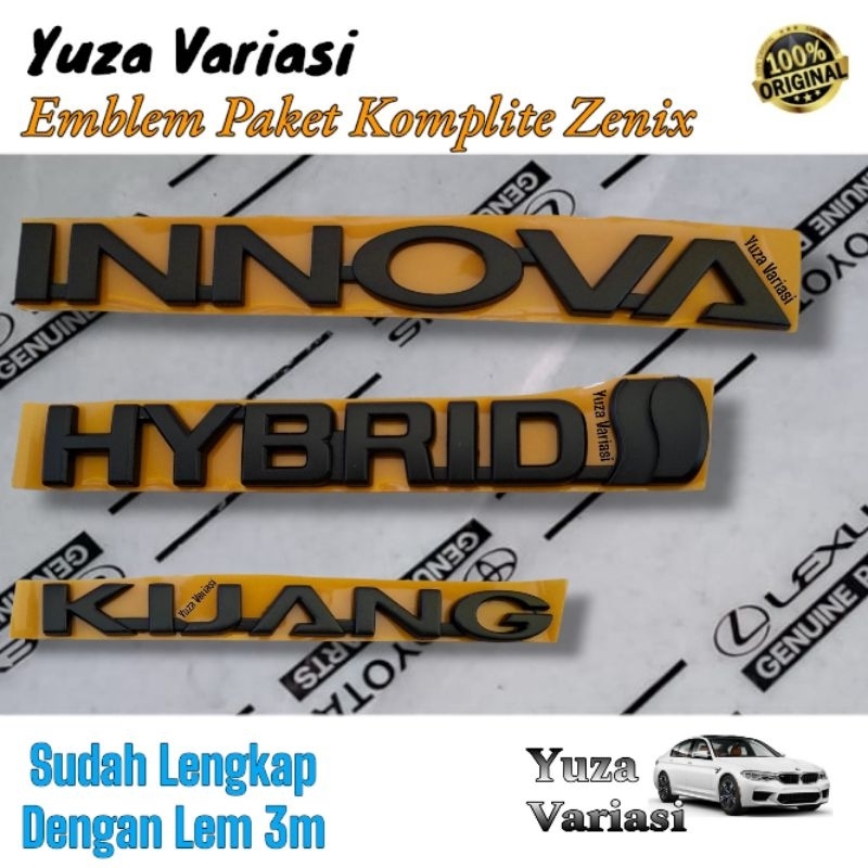 Jual EmblemTulisam Innova Zenix Hitam Doff Original Toyota / Emblem ...