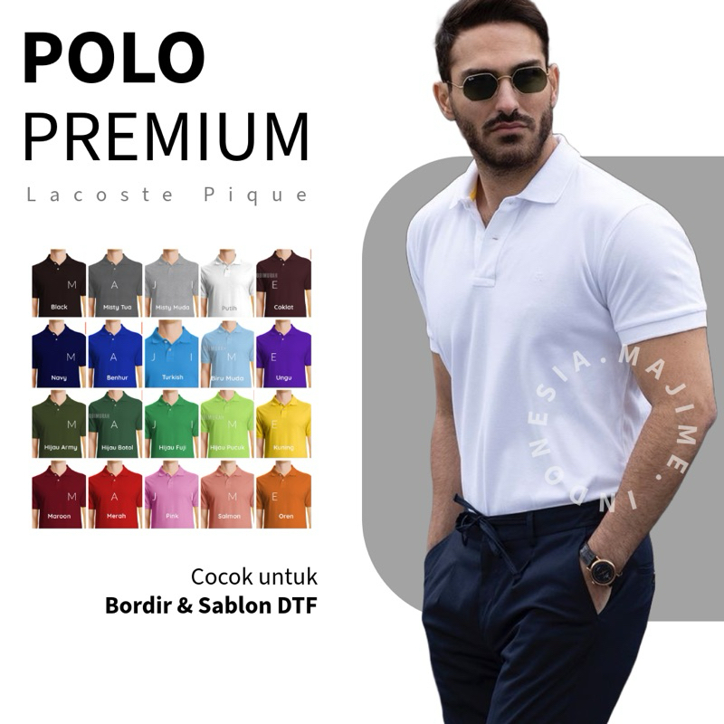 Jual MAJIME Man Woman - Polo Shirt - Kaos Polo Kerah Polos Dewasa Pria Wanita Lengan Pendek S ...