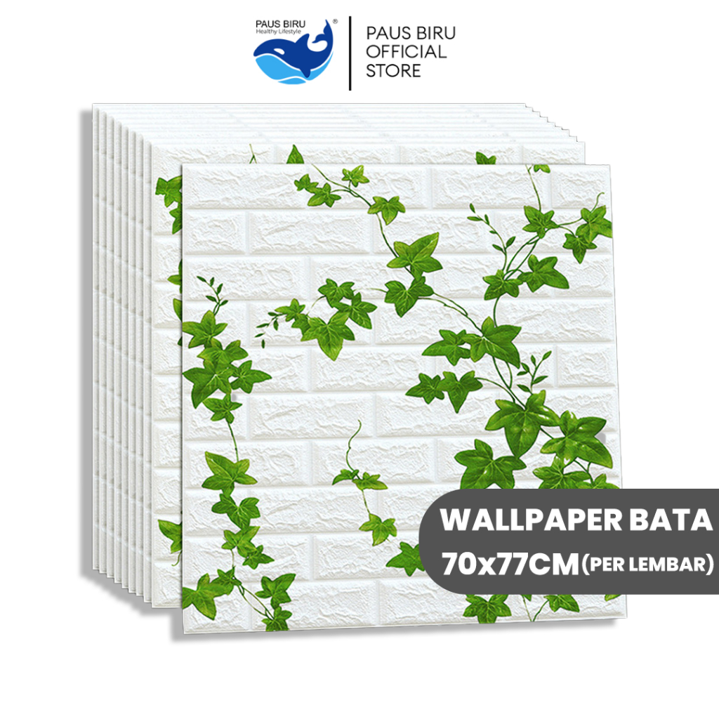 Jual Paus Biru - Wallpaper Dinding Ukuran Besar 70x77cm 3D Foam Bata ...