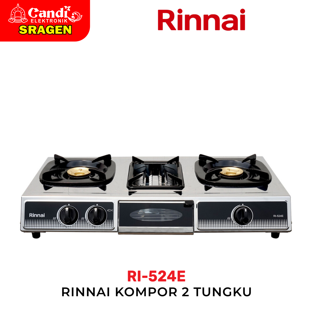 Jual RINNAI Kompor Gas 3 Tungku (2 Tungku Api, 1 Tungku Grill) - RI ...