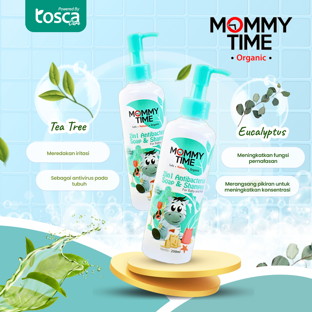 Jual Tosca Mommy Time 2 in 1 Anti-bacterial Soap & Shampoo | Shopee ...