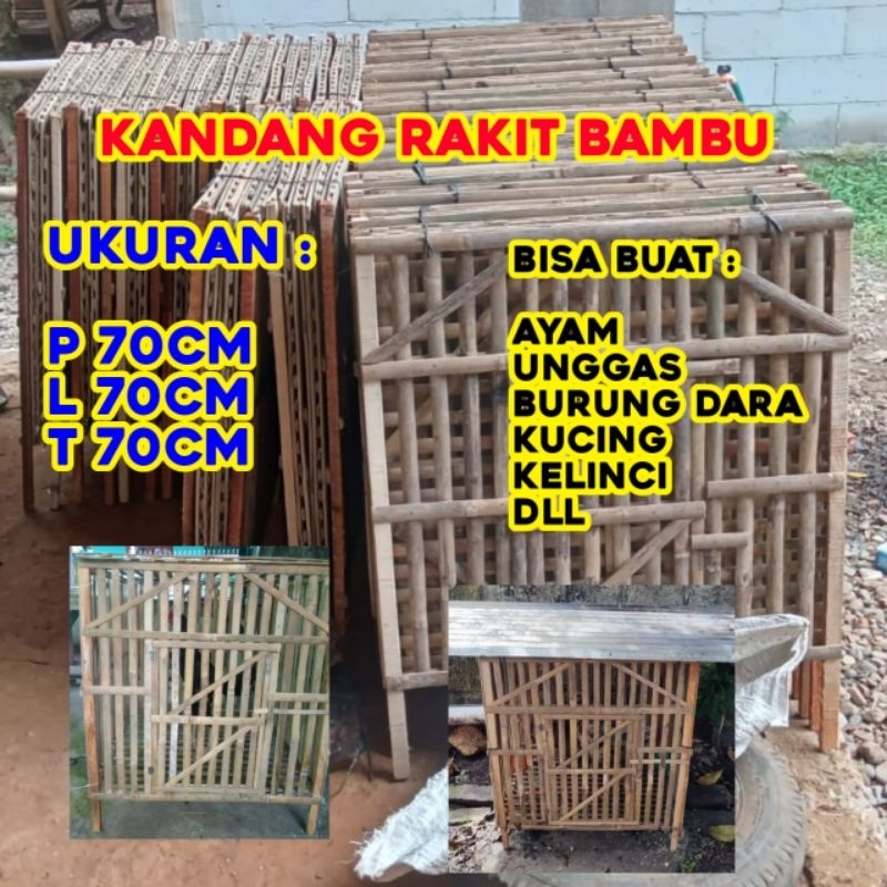 Jual Kandang rakit bambu Untuk segala Jenis ayam peliharaan | Shopee ...