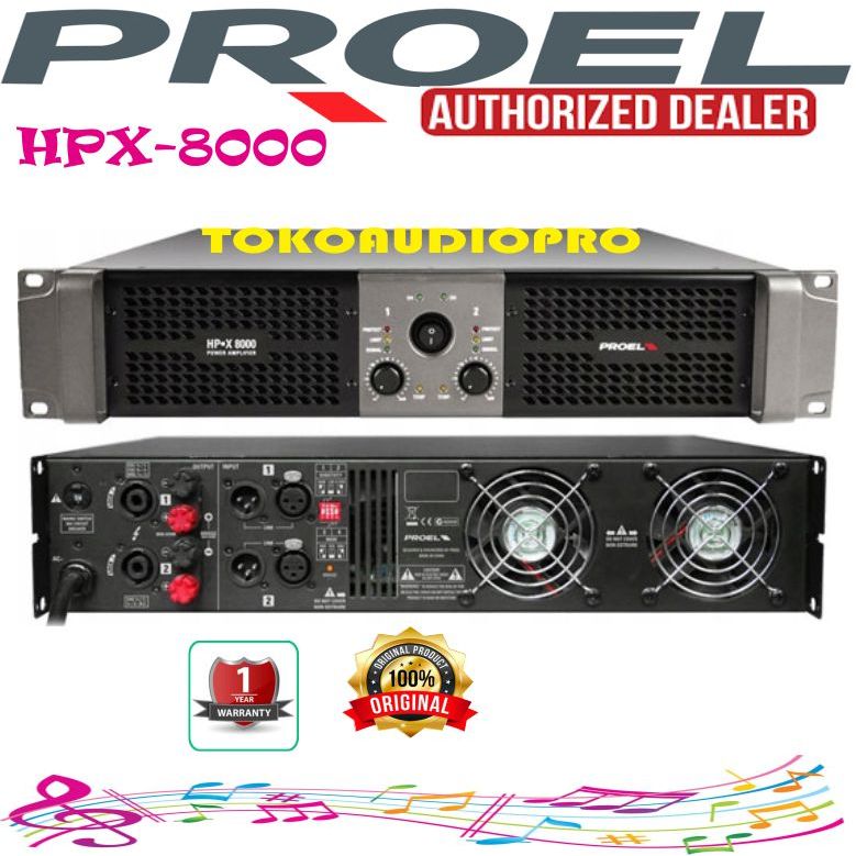 Jual Power Proel HPX8000 2-channel Power AMplifier Proel HP-X8000 HPX ...