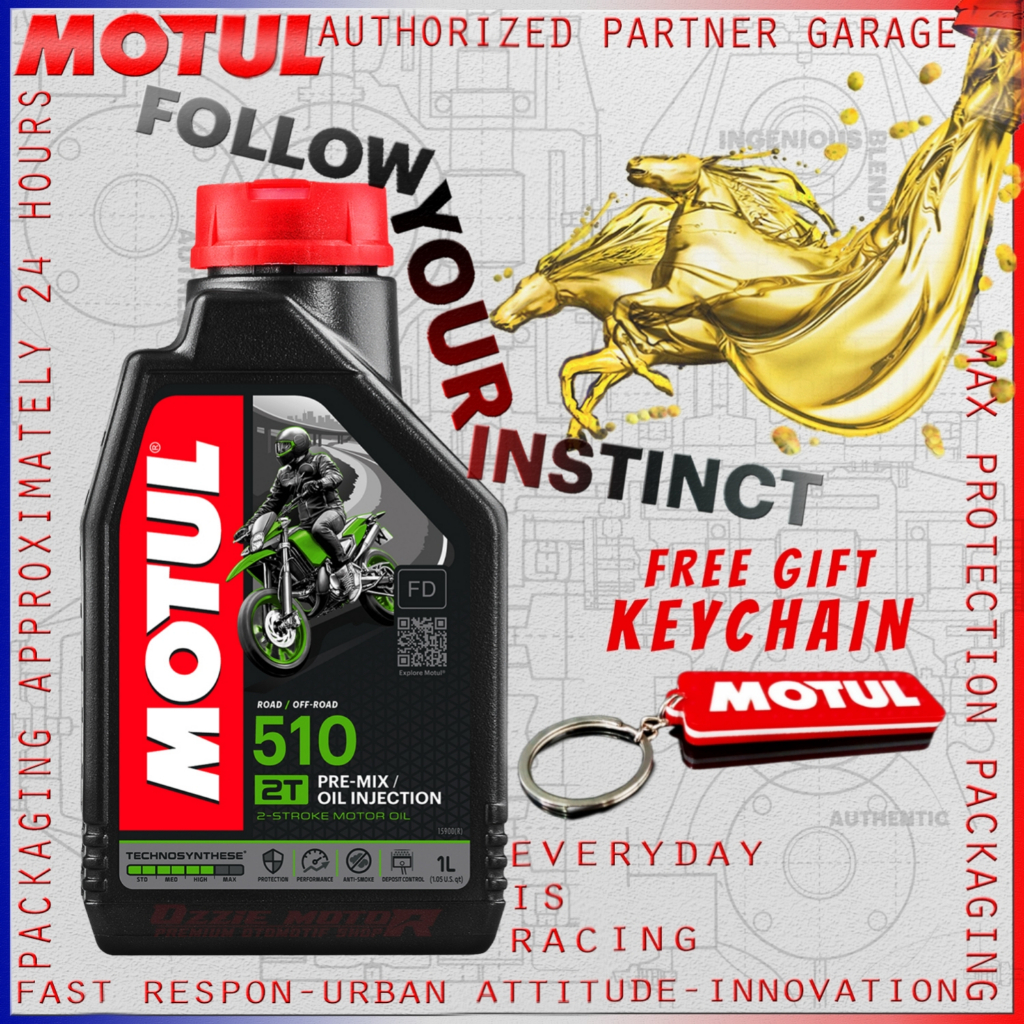 Jual Oli Motor Motul 510 2T 1L Technosynthese ® 1L POWERLUBE OLI ...