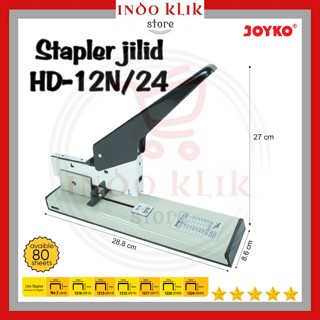 Jual Stapler HD-12N/24 Sedang Mesin Joyko / Stapler Jilid HD 12N 24 ...