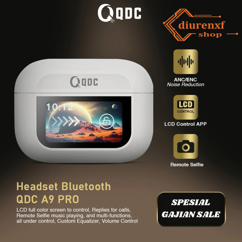 Jual [Original]QDC Smart Touchscreen A9 PRO ANC/ENC Earphone Headset ...