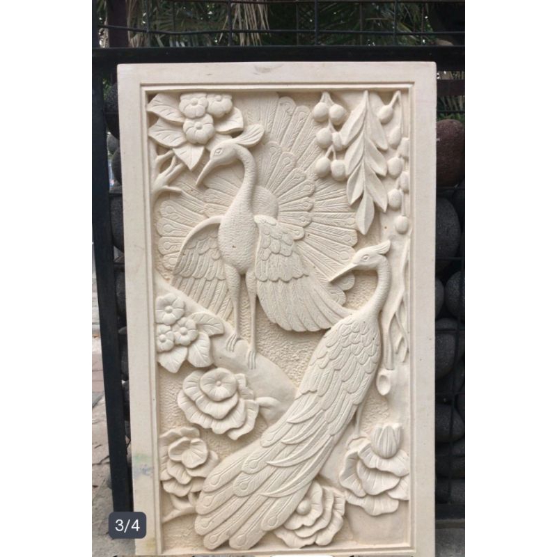 Jual BATU ALAM RELIEF UKIR 3D 50x80x6 Cm | Shopee Indonesia