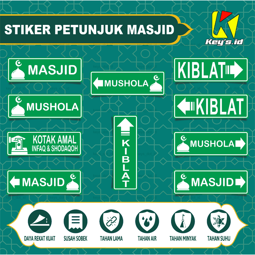 Jual STIKER MUSHOLA, STIKER MASJID, STIKER PETUNJUAK ARAH MUSHOLA ...