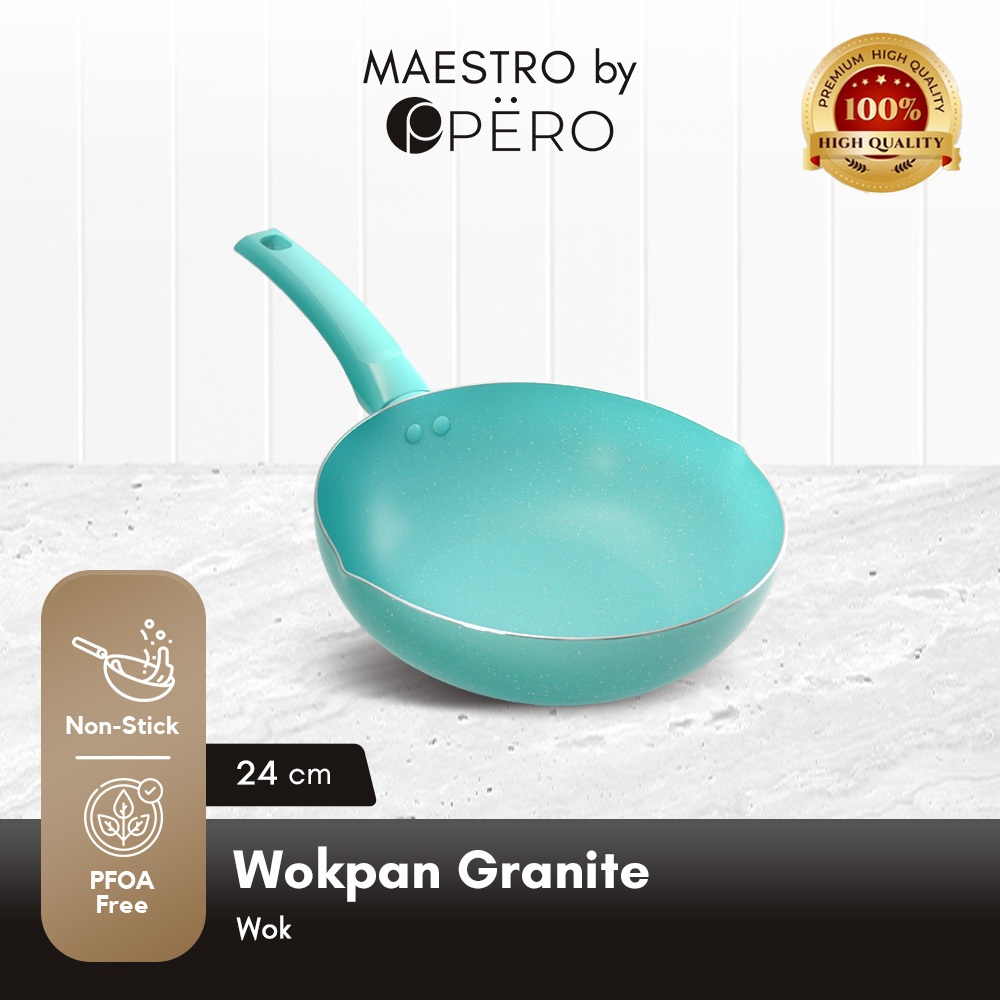Jual Pero Wok Pan Granite 24cm-PRO2873-Mint | Shopee Indonesia