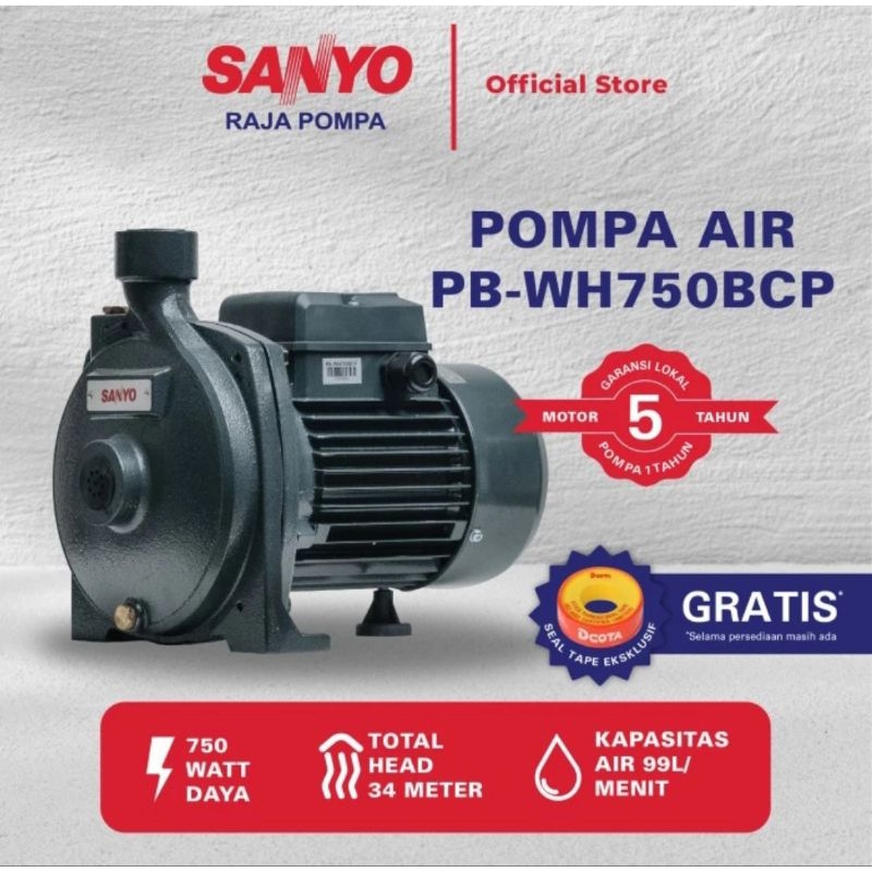 Jual POMPA AIR SANYO PB-WH 750 BC Pompa Booster / Pompa Pendorong (Non ...