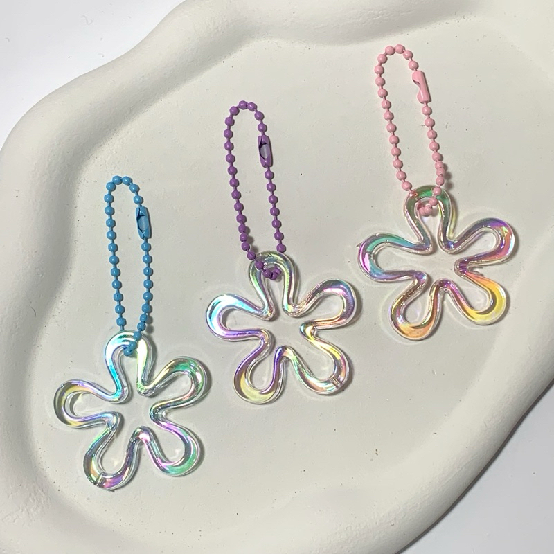 Jual Keychain Acrylic UV Sea Flower Bunga Gantungan Kunci Akrilik ...