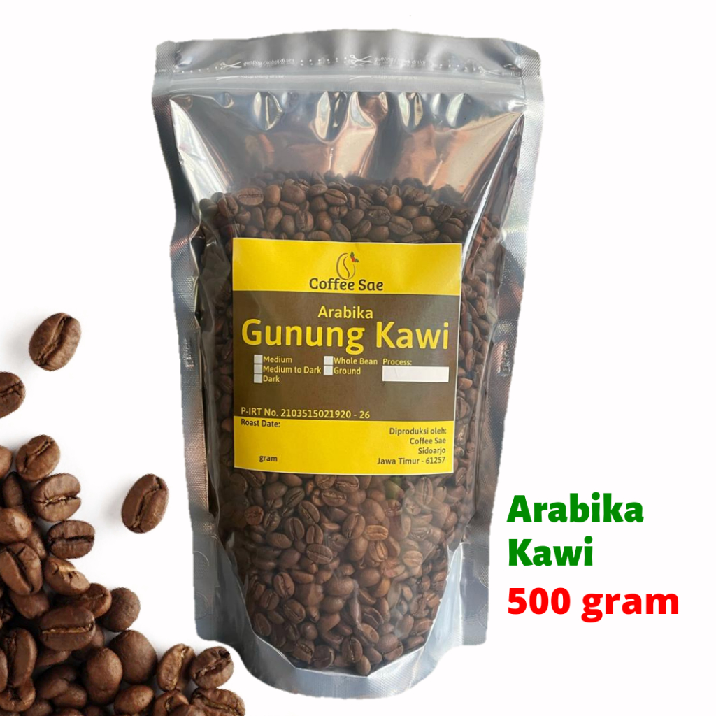 Jual Biji Kopi Bubuk Arabika Gunung Kawi 500 gram Roasted Arabica ...
