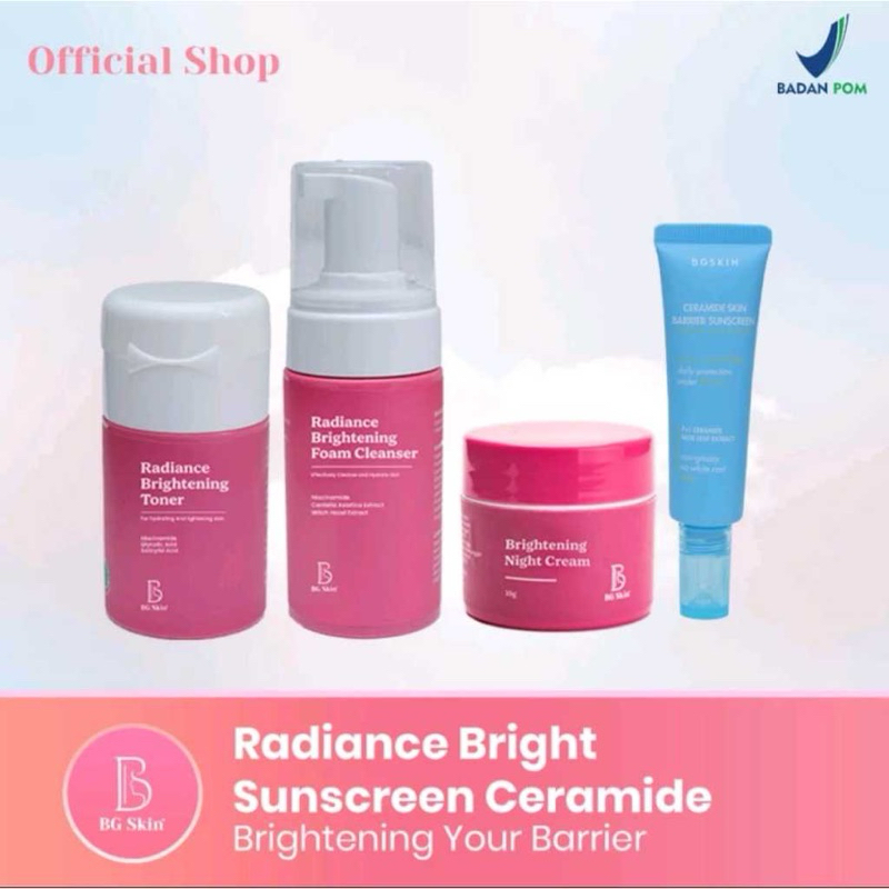 Jual BG Skin Brightening Glow BGSkin Acne Sensitif Bg Skin Acne Fighter ...