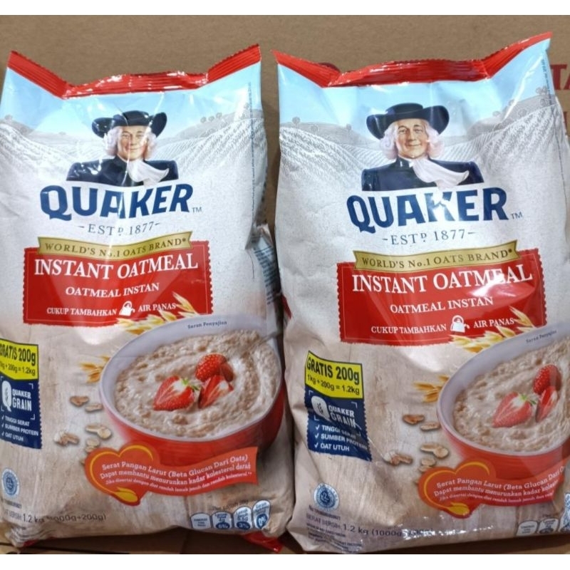 Jual Quaker Instant Oats / Oatmeal - 1200gr EXP LAMA | Shopee Indonesia