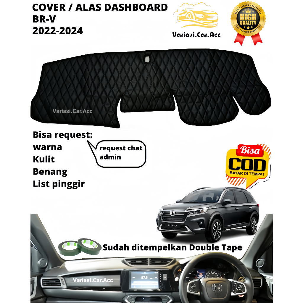 Jual Alas Cover Dashboard Mobil Honda BRV 2022-2024 Bahan Kulit Premium ...