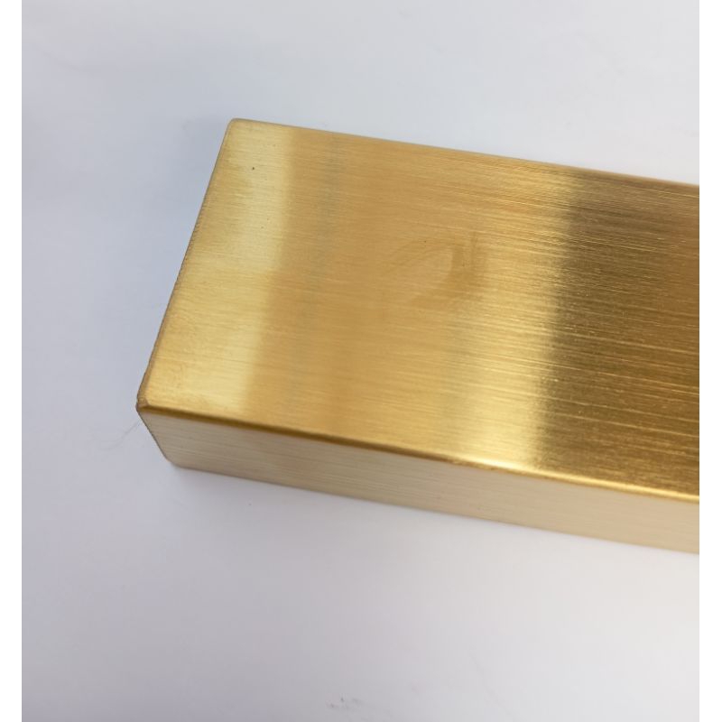 Jual Hollow Stainless Steel Gold Hairline 2cm x 4cm Tebal 0.8mm Panjang ...