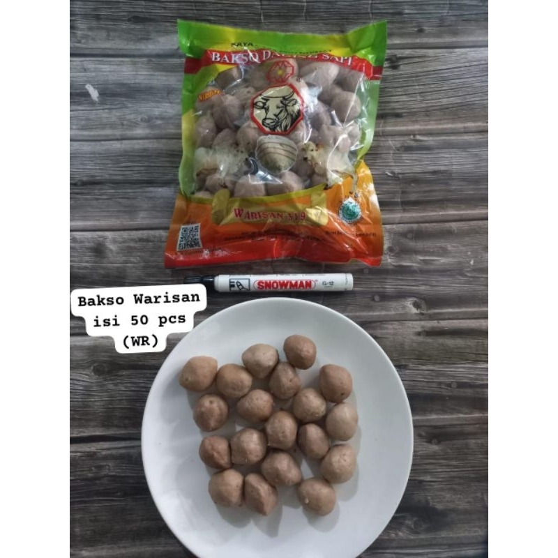 Jual bakso WR merk Warisan isi 50 pcs | Shopee Indonesia