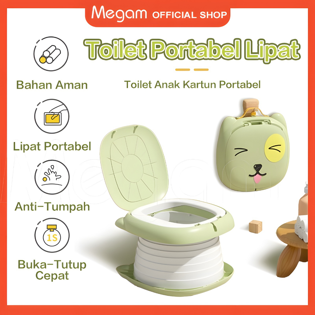 Jual Megam Potty Portable WC Training Anak Pispot Baby Travel Kursi ...
