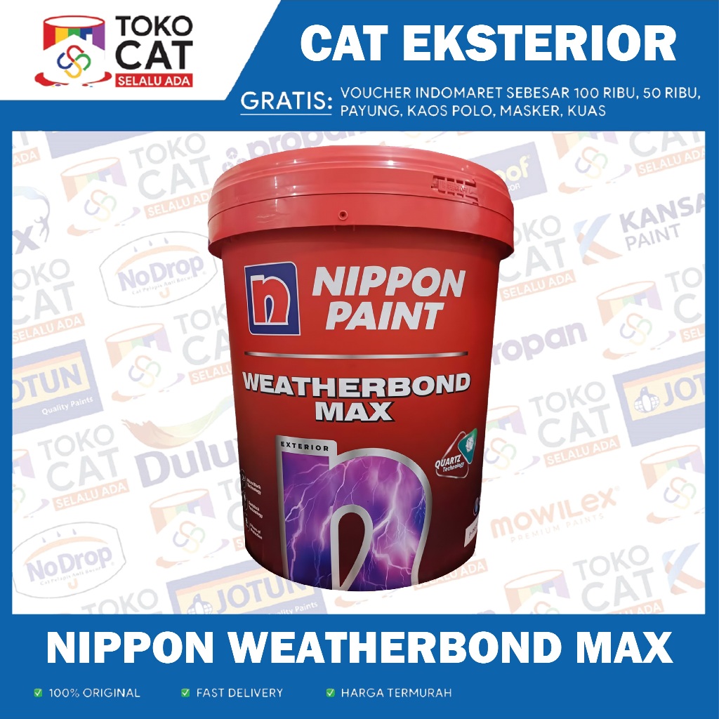 Jual CAT EXTERIOR NIPPON WEATHERBOND MAX 20 LITER // WARNA BRILLIANT ...