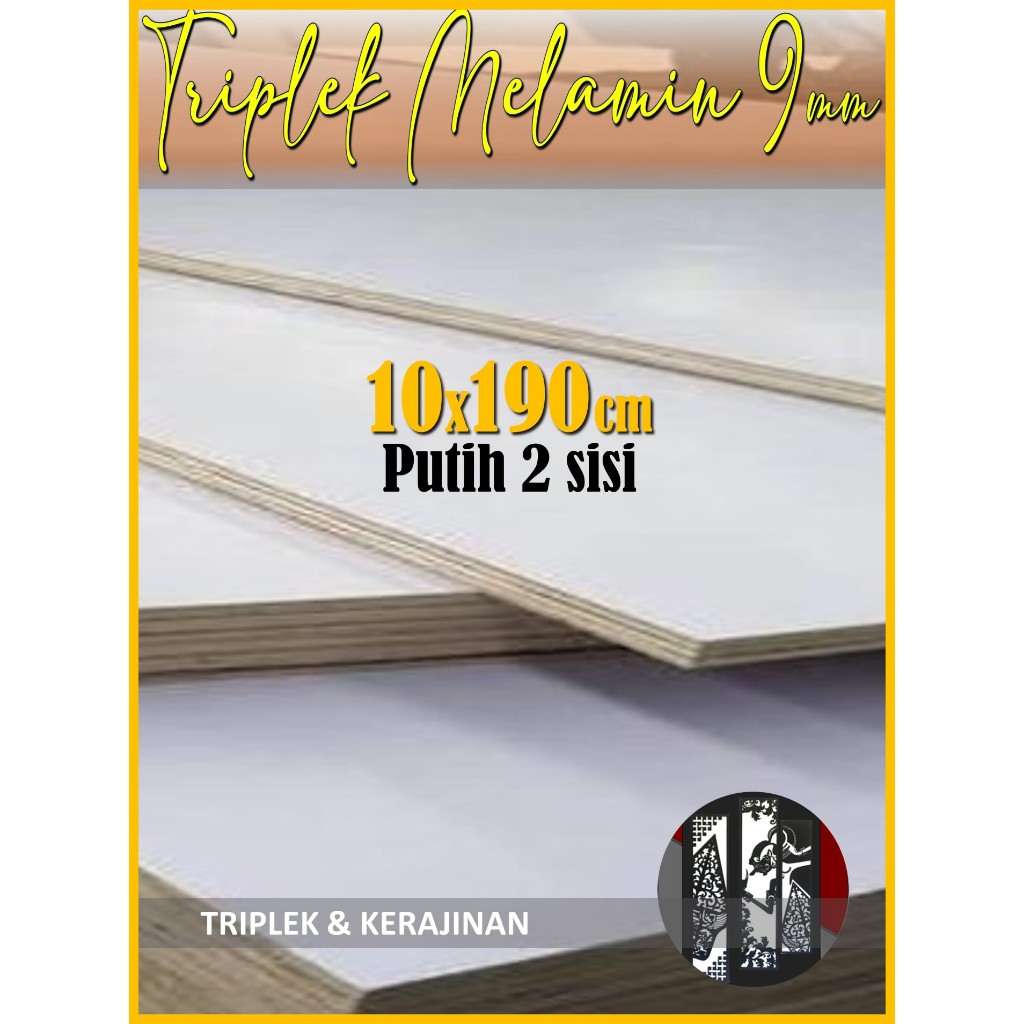 Jual Triplek Melamin Putih 9mm 10x190 cm Isi 2 lembar (2 Muka | Doff ...