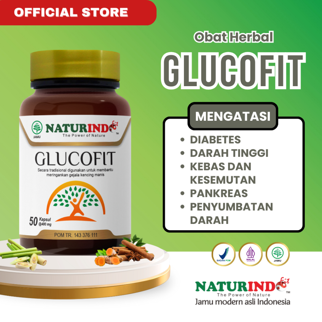 Jual NATURINDO - GLUCOFIT Obat Herbal Diabetes Kencing Manis Penurun ...