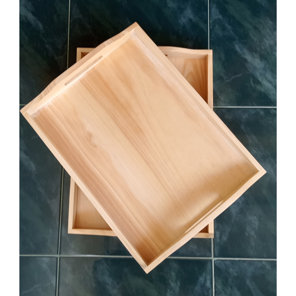 Jual NAMPAN KAYU PINUS / Baki kayu pinus / Kotak Hantaran seserahan ...
