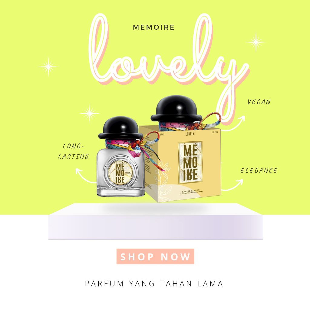Jual PROMO! BUY 1 GET 1! MEMOIRE Parfum LOVELY EDP - Unisex, Tahan Lama ...