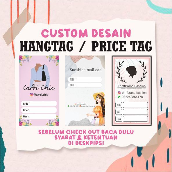 Jual HANG TAG / LABEL BAJU -- CUSTOM DESAIN | Shopee Indonesia