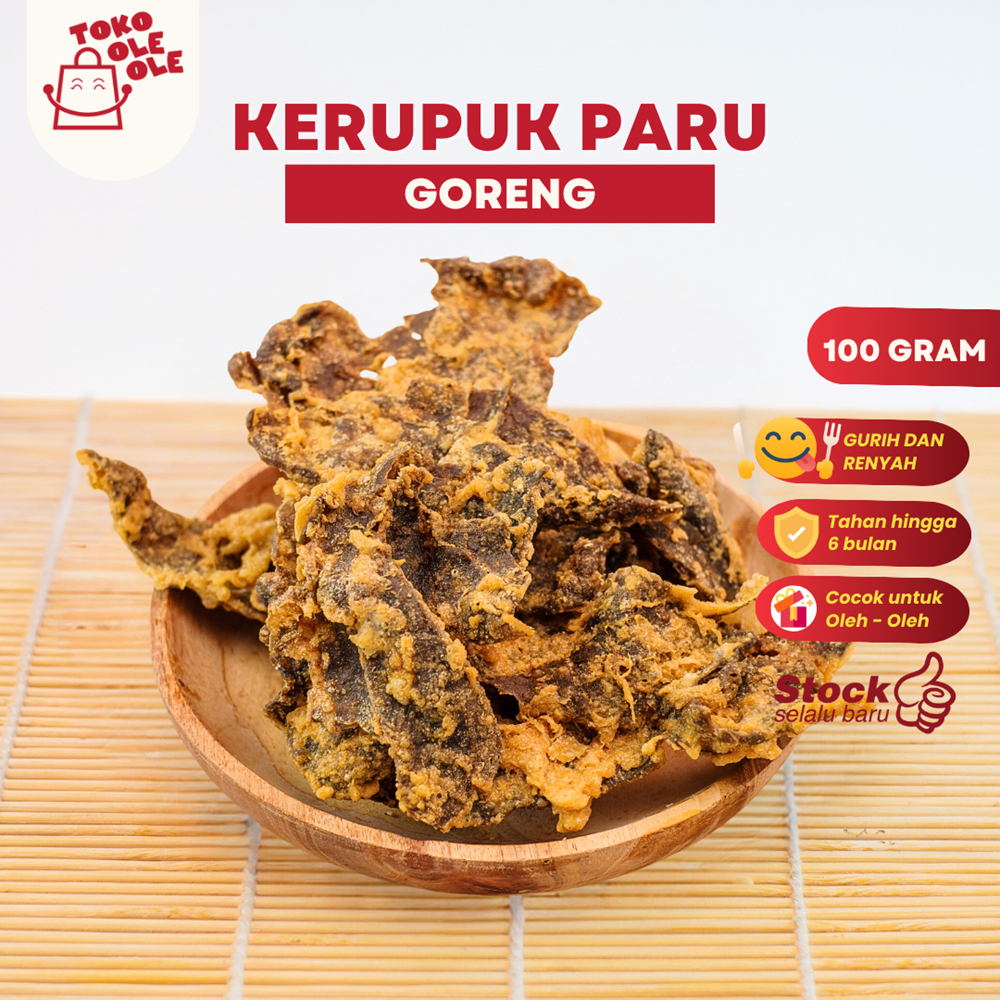 Jual Keripik Paru Sapi Camilan Kerupuk Paru Goreng Cap Kepala Singa ...