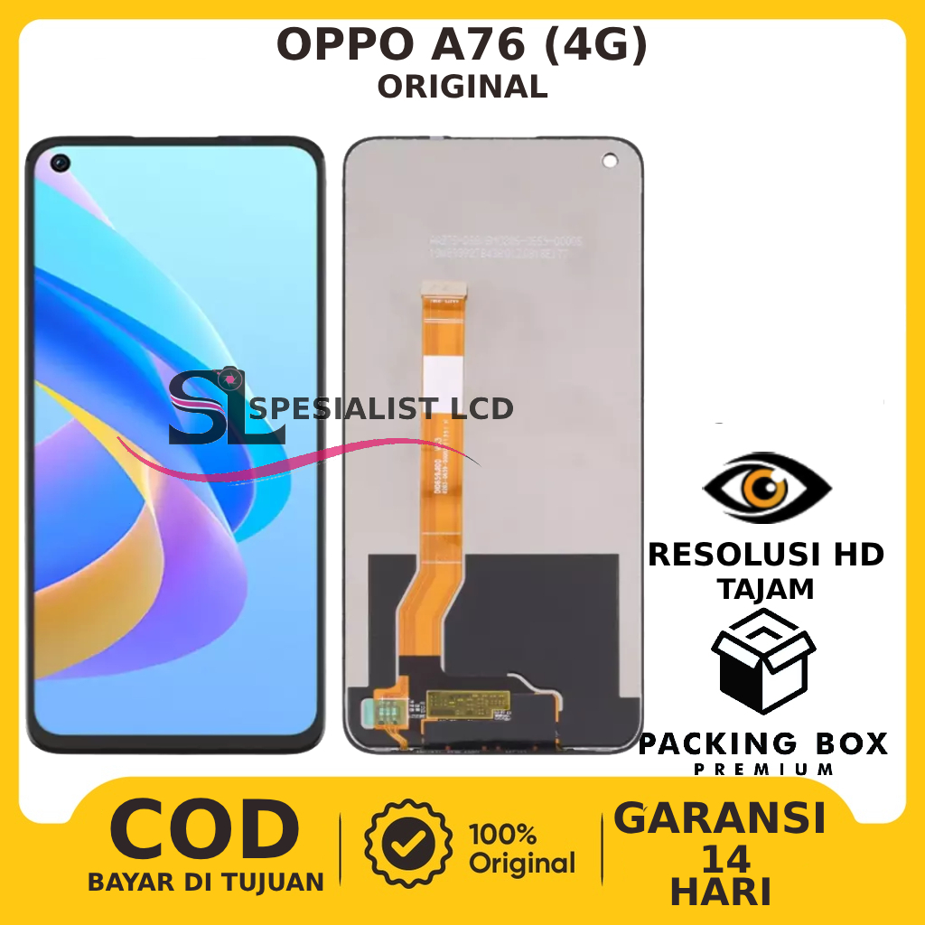Jual LCD OPPO A76 4G ORIGINAL FULLSET TOUCHSCREEN GARANSI | Shopee Indonesia