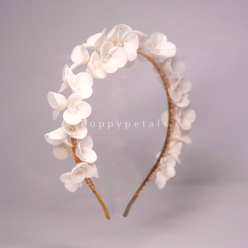 Jual Poppypetals Isabella Flower Wedding Headband - Bando Bunga Prewed ...